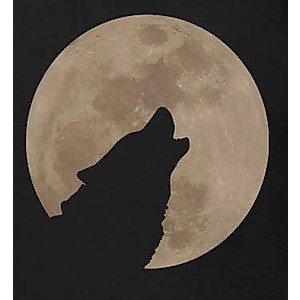 Wolf Howling Moon Silhouette Soft Baby One Piece Black 3 Month