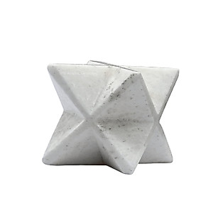 Snow Quartz Merkaba Crystal - 0.75" Inches 3d Metatrons Cube Crystal Merkaba