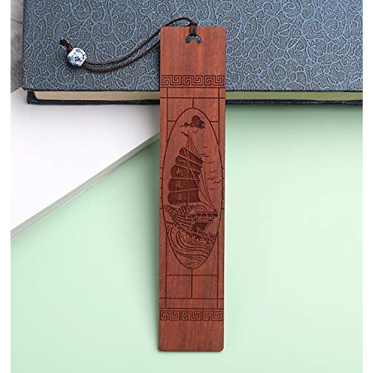 2 Pieces Wood Bookmark, Apply to Gifts for Men Women, Book Lovers,Teacher,Friends,Birthday and Mother's Day Gift (Scenery)