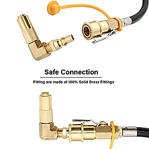 LEIMO KPARTS 12FT Rv Quick Connect Propane Hose with Propane Elbow Adapter for 17" and 22" Blackstone Griddles, Low Pressure Quick Disconnect Propane Extension Hose Rv to Gas Grill.