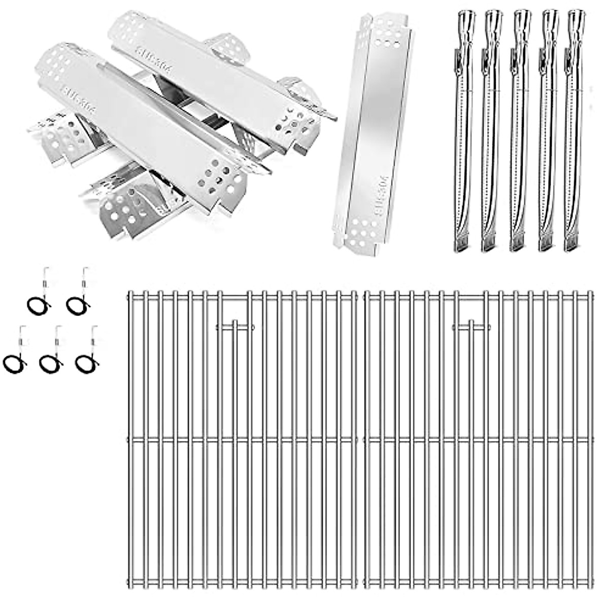 Hisencn 304 Stainless Steel Grill Parts Kit for Home Depot Nexgrill 720-0830H Gas Grill, Grill Burner, Heat Plate, Cooking Grids Replacement Parts