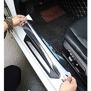 Xotic Tech Door Sill Guard Protection Film Vinyl Sheet Paint Anti-Scratches Clear Universal Protector (Size: 8" x 80")