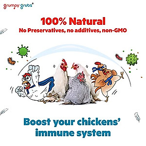 Grumpy Grubs Premium (5lbs) - Superior to Mealworms - Dried Black Solider Fly Larvae Treats for Hens Ducks Wild Birds, Calcium Rich and Healthy High Protein Chicken Treats