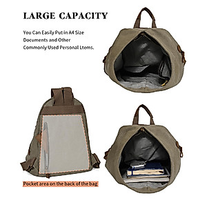 Canvas Vintage Backpack – Large Casual Daypack Outdoor Travel Rucksack Hiking Backpacks for Men Women