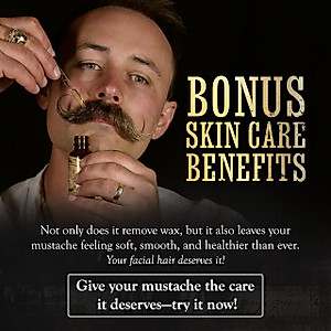 THE VINTAGE GROOMING CO. Mustache Wax Remover Night Fury Oil by Death Grip - Get Wax Out Of Your Handlebar Moustache Or Beard | Mustache Cleaner Kit