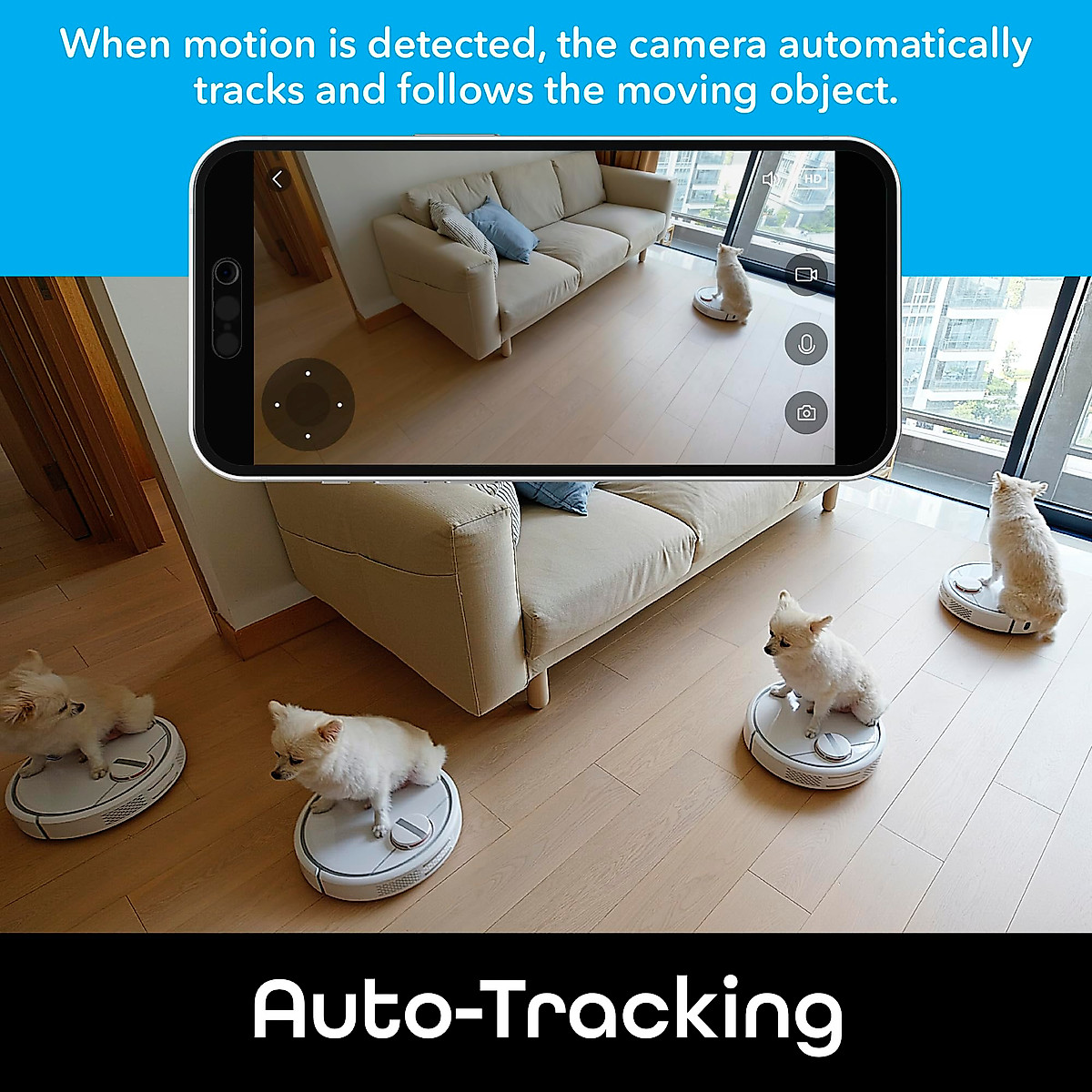 Scope 1080p HD Smart Auto-Tracking Security Camera, White