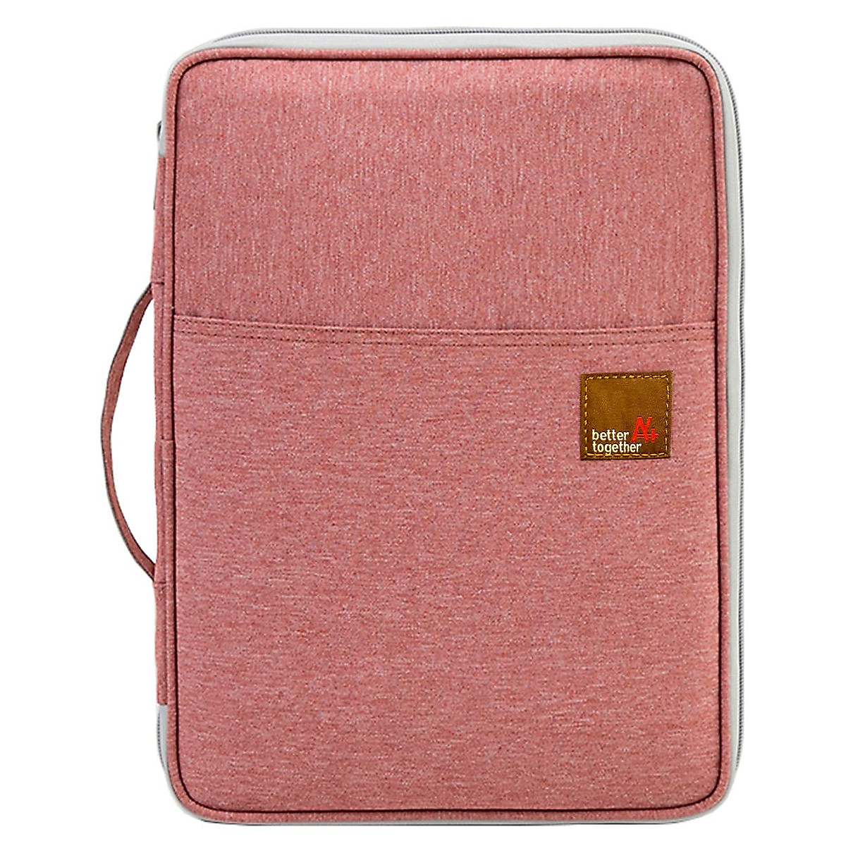 mygreen Multi-functional A4 Document Bags Portfolio Organizer-Waterproof Travel Pouch Zippered Case for Ipads, Notebooks Documents (Salmon Pink)