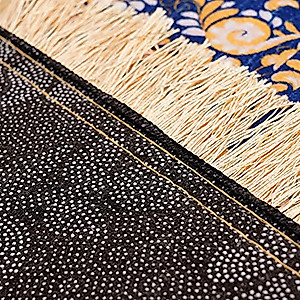 ANswet Area Rug Modern Flannel Non-Slip Floor Mat Living Room Bedroom Tassels Carpet Home Decor Rectangle 4 * 6 Feet Blue