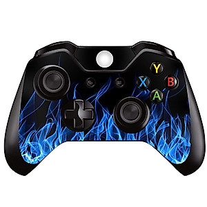 4PCS Vinyl Decal Skin Sticker Protective Cover Skin for Xbox One Controller(Flame)
