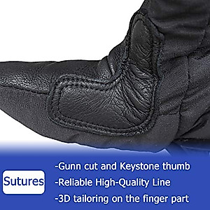 SKYDEER Waterproof Cold Weather Work Gloves with Premium Genuine Deerskin Leather and 150G 3M Thinsulate Insulation (SD8659T/M)