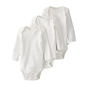 little planet by carter's unisex-baby 3-pack Long Sleeve Bodysuits made with Organic Cotton, Cream, 9 Months