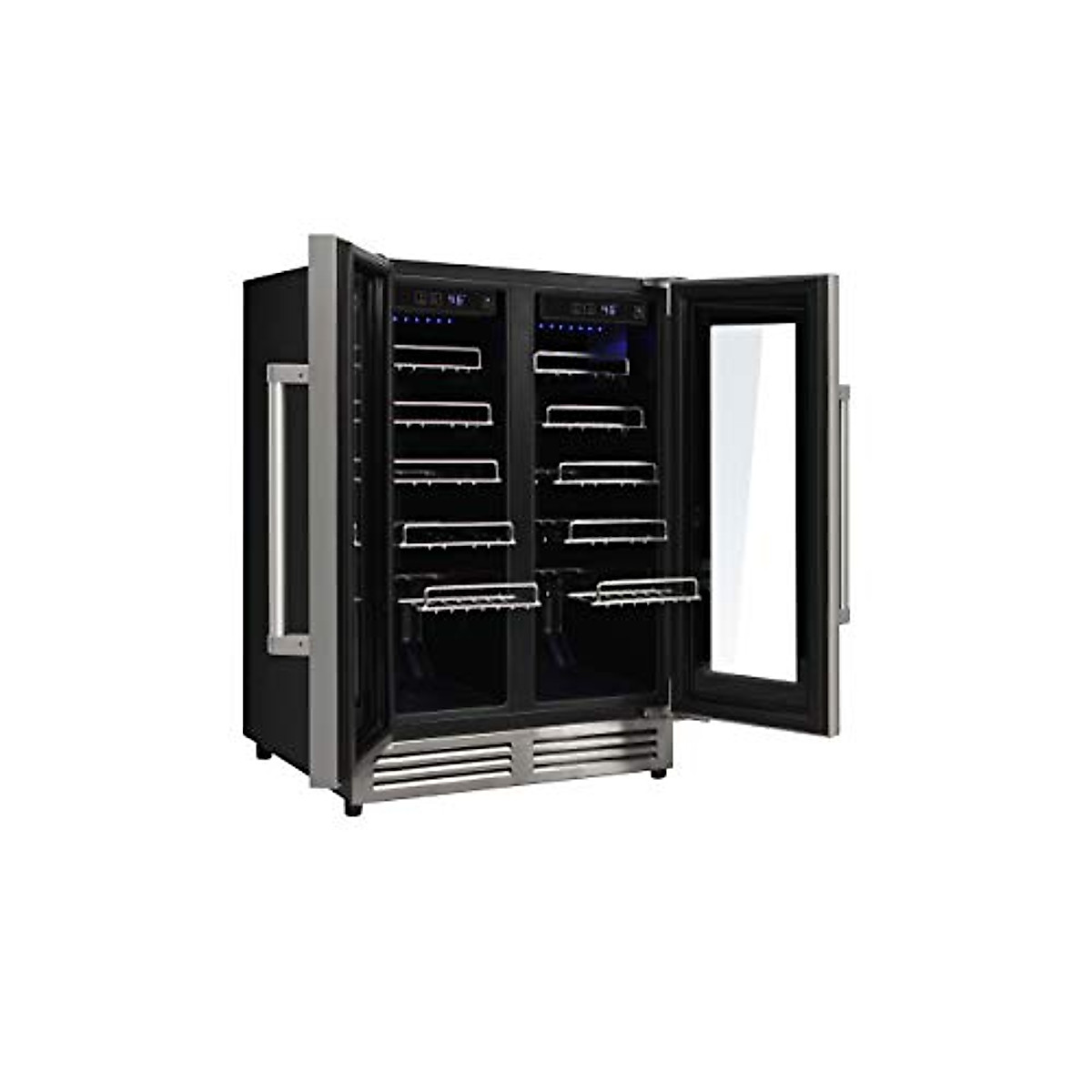 THOR Kitchen Freestanding/Under-Counter 24-Inch Dual Zone Wine Cooler in Stainless Steel - Model TWC2402