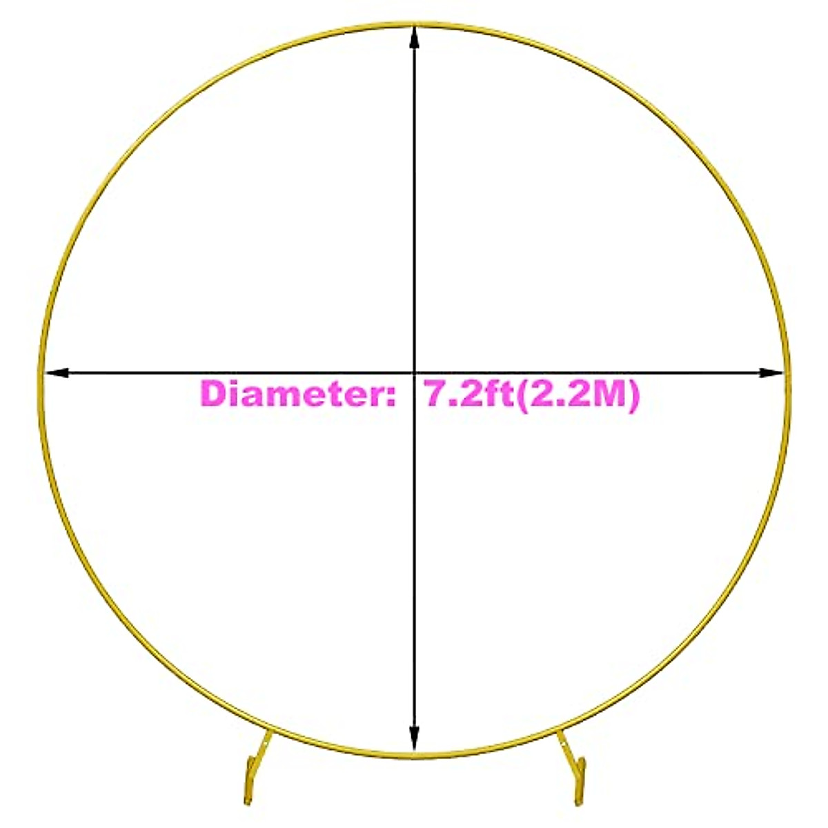 Kapaga Round Balloon Arch Kit, 7.2ft(2.2m) Golden Circle Balloon Garland Backdrop Frame Stand for Birthday,Party, Wedding, Graduation,Baby Shower Photo Background Decorations (2.2M)