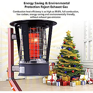 YAOJIA Outdoor Heaters Liftable Patio Heater, Commercial Outdoor Propane Gas Heater, Quiet & Fast Heat Garden Heating Lamp, Height Adjustable Heating Stove