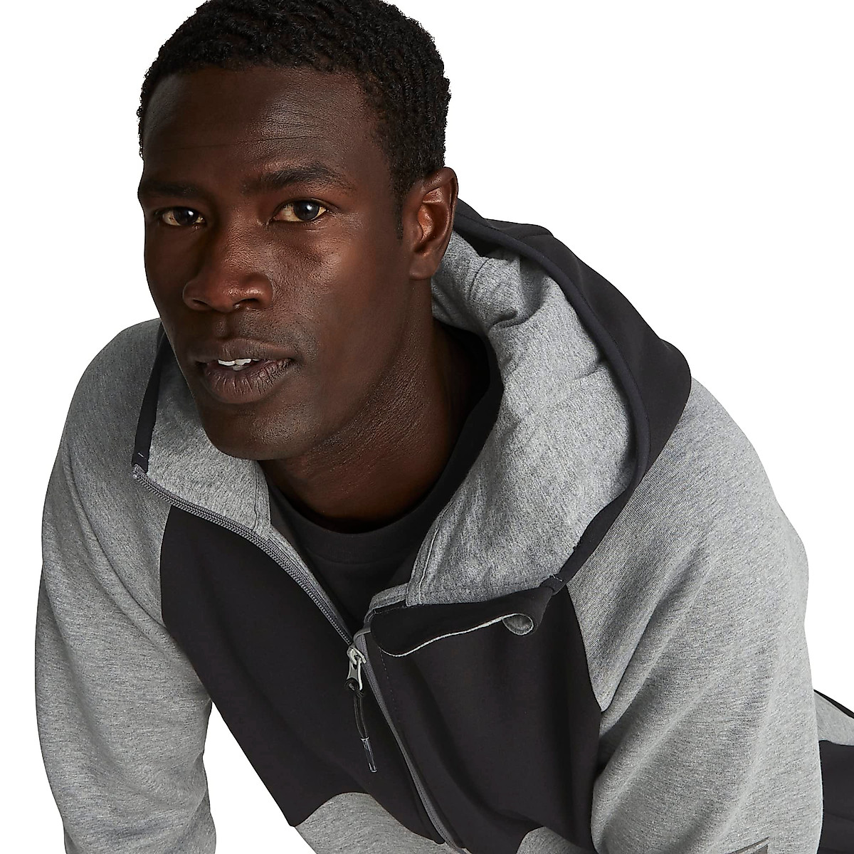 PUMA Men's Dime Jacket, Medium Gray Heather-Black, Small