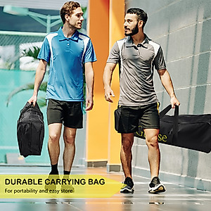 Portable Pickleball Net Outdoor, 22 FT Pickleball Net Regulation Size with Carrying Bag, Pickleball Nets System with Interlocking Metal Frame and Strong PE Net for Driveway