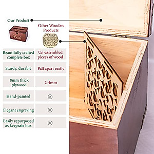 Joy Ceremony Decorative Wedding Card Box, Rustic Wooden Envelope Boxes with Slot, Wishing Well for Wedding Reception, gift box wedding Card Holder for Advice and Wishes for the Mr and Mrs