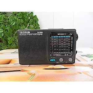 TECSUN R-909 AM/FM/SM/MW (9 Bands) Multi Bands Radio Receiver Broadcast with Built-in Speaker