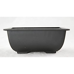 30 Rectangular Black Plastic Bonsai Training Pot, Cactus & Succulent Planter - 5"x 3.5"x 2"