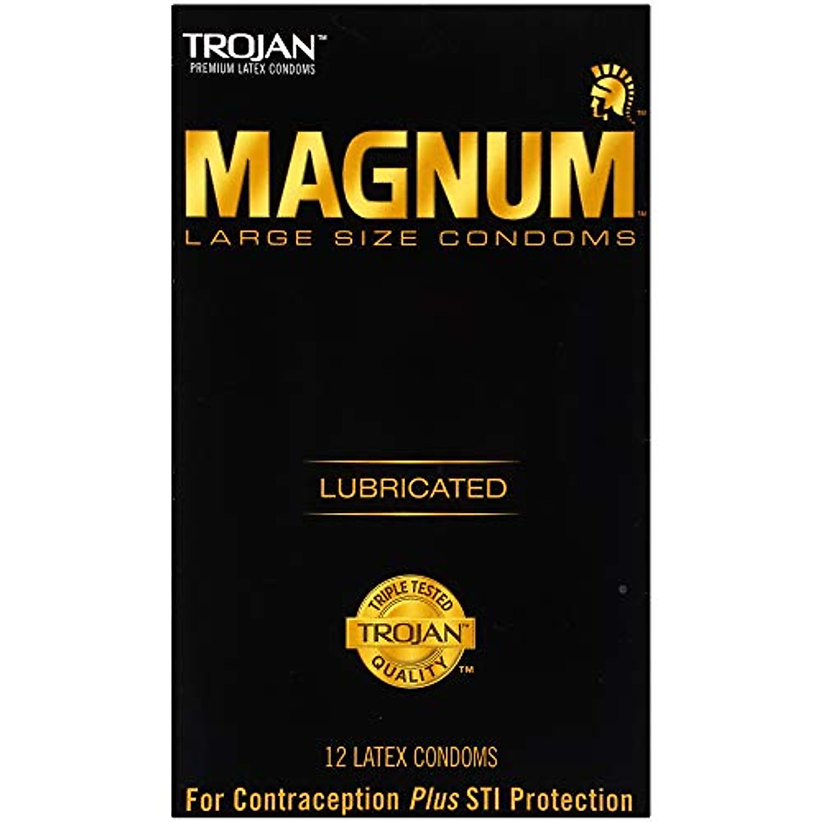Trojan Magnum Large Size Lubricated Condoms - 12 count