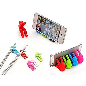 QBOMB Silicone Lid Lifters, 6PCS Spill-Proof Silicone Lid Lifters for Soup Pot,Pot Lid Lifts Creative Cute People Shape Kitchen Tools,Kitchen Tools Lid Stand