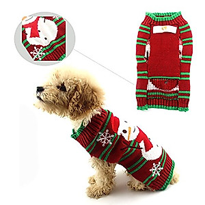 NACOCO Dog Snow Sweaters Snowman Sweaters Xmas Dog Holiday Sweaters New Year Christmas Sweater Pet Clothes for Small Dog and Cat (Snowman,M)