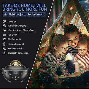 Galaxy Projector, Star Projector Galaxy Light for Bedroom, Freely Customize with APP / Alexa / Google Assistant, Built in Bluetooth / Music Speaker / Timer, Ideal Gift for Christmas / Birthday