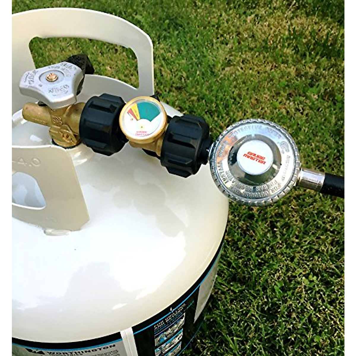 Gauge Master Premium 2 Foot Universal QCC1 Low Pressure LP Propane Regulator - BBQ Grill Replacement Hose fits Most LP Gas Grills, Heaters and Fire Pit Table - 3/8" Female Flare Nut (2 Feet)