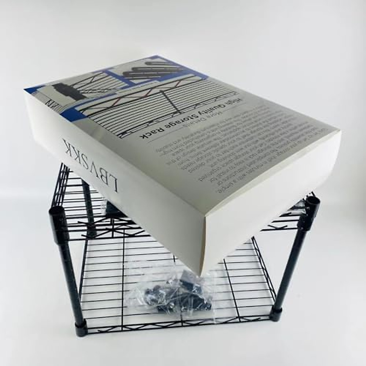 LBVSKK Metal shelving, 3-Shelf Adjustable, Storage Shelves Wire Shelving Shelving Unit Metal Shelves Storage Shelf, 13" D x 23" W x 30" H, Black