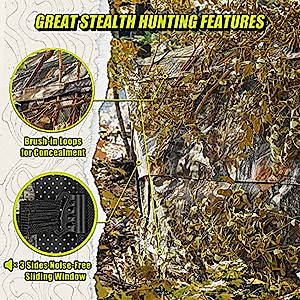 TIDEWE Hunting Blind See Through & 3 Legs Hunting Chair
