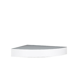 InPlace Shelving 0191806 11.8-Inch Wide Floating Corner Wall Shelf, White