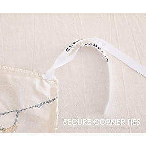 SLEEPBELLA Duvet Cover Full, 600 Thread Count Cotton Leaf Botanical Pattern Print Reversible Comforter Cover Set (Full, Teal Blue-Leaf)