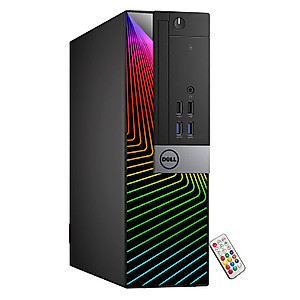 Dell OptiPlex Desktop Customized RGB Lights Computer Intel Core i7 3.40GHz 16 GB RAM 1TB SSD Windows 10 Pro - WiFi - Gaming PC Keyboard & Mouse HDMI (Renewed)