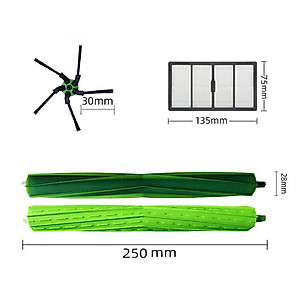 Theresa Hay Replacement Parts Fit for iRobot Roomba s9 (9150) s9+ s9 Plus (9550) s Series Wi-Fi Connected Robot Vacuum Kits (2 Rubber Brushes, 4 Filters, 6 Side Brushes)
