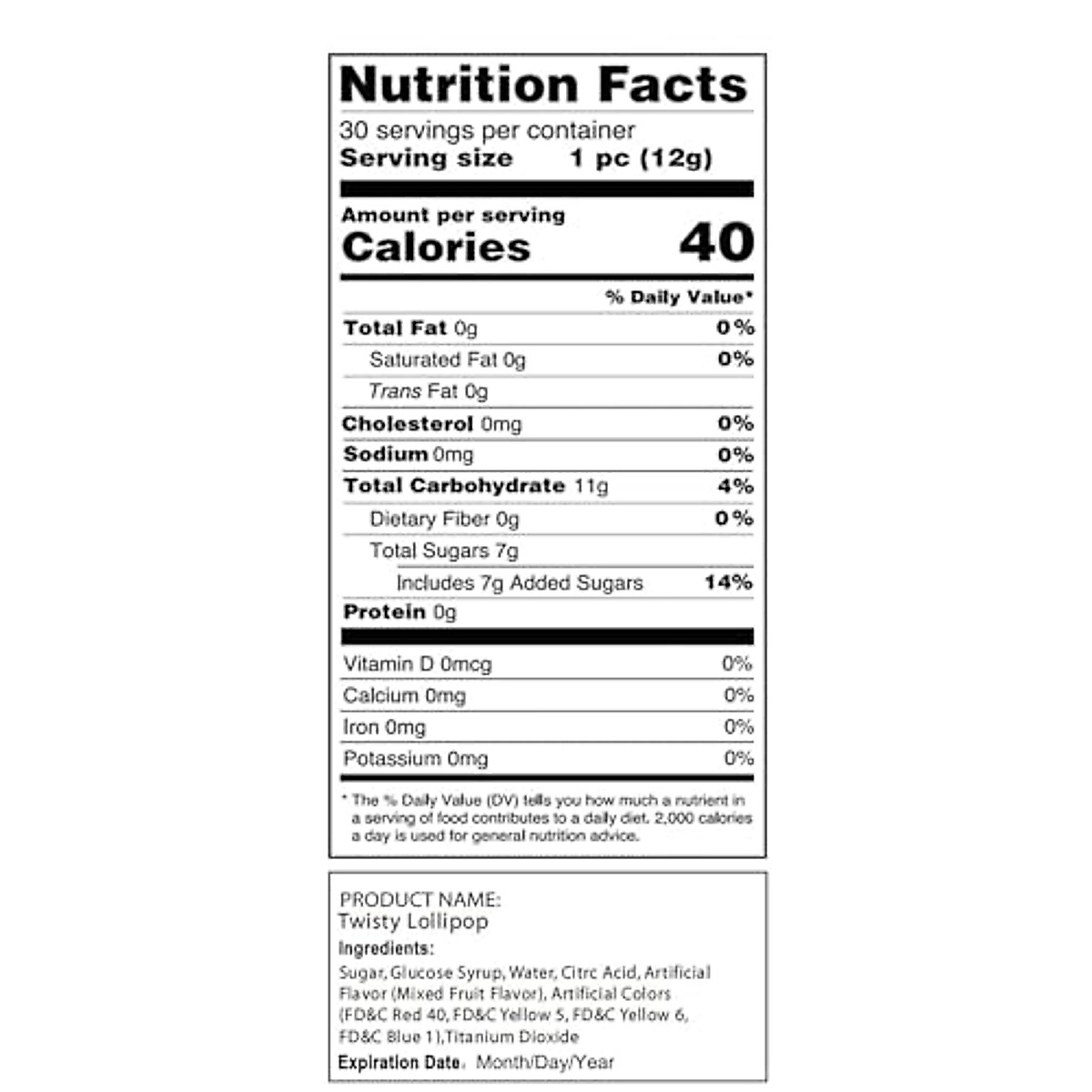 Twisty Lollipop, Rainbow Twist Lollipops Individually Wrapped Bulk, Kid's Lollipops Candy for Birthday, 12g Mixed Fruit Flavor 30 Pack