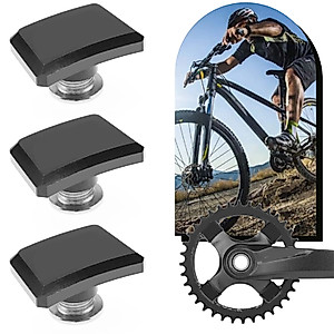 eMagTech 4PCS Single Chainring Bolts with Crankset Screws CNC Aluminum Alloy for Mountain Bikes Road Bike Folding Bike Downhill Bike MTB BMX 25x18mm Black