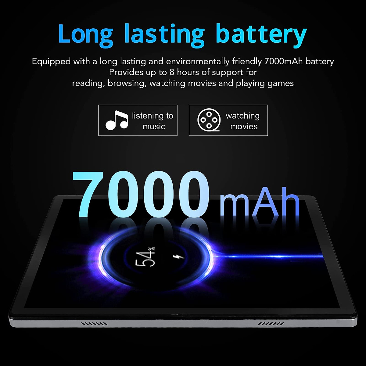 10.1 Inch Phone Call Tablet for Android 11.0, 8GB 128GB Octa Core Touch Screen Gaming Tablet, BT5.0 5G WiFi Business Cellphone Tablet, for Learning, Working, Office, US Plug (Gray)