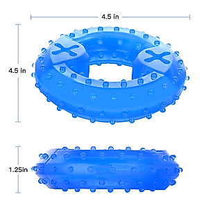 NWK Pet Teether Cooling Chew Toy for Dogs Teething Toy for Puppies, Fit with Treats for More Fun (Chewing Ring)