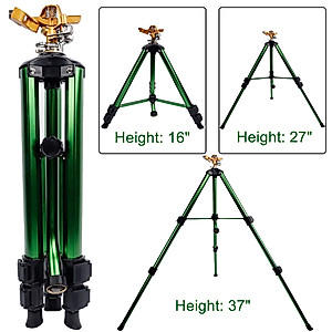 Twinkle Star Impact Sprinkler on Tripod Base, Quick Connector and Product Adapter Set, 360 Degree Coverage, 2 Pack