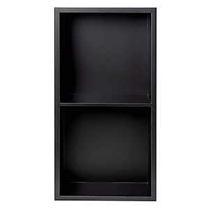 ALFI brand ABNC1224-BLA Shower Niche, Black Matte