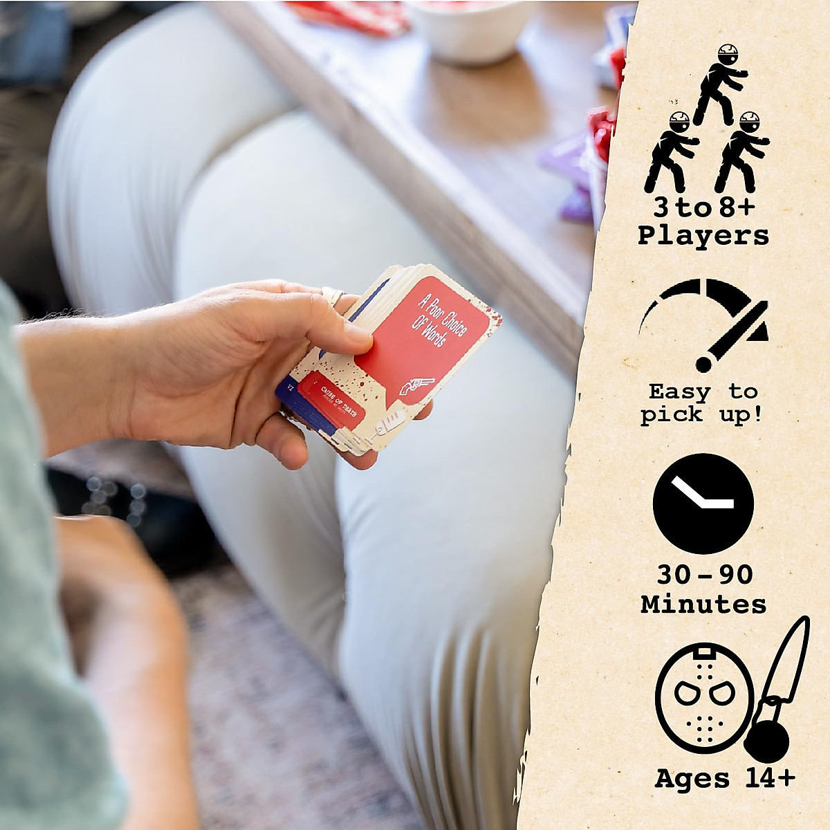 KESS Murder We Wrote - Murder Mystery Party Game for Adults & Teens, 3-8 Players, Ages 14+, Card Game Based on True Crime Podcasts, Playtime 30-90 Mins