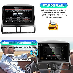 for Honda CRV 2002-2006 Android Car Stereo Support Wireless Carplay Android Auto with 9” Capactive Touchscreen 2+32G HiFi Autoradio WiFi GPS Navigation Backup Camera Multimedia Player Car Radio