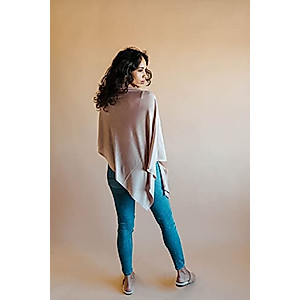 Multifunctional Nursing Cover | Car Seat Cover | Poncho | Scarf | Baby Blanket (Tan)