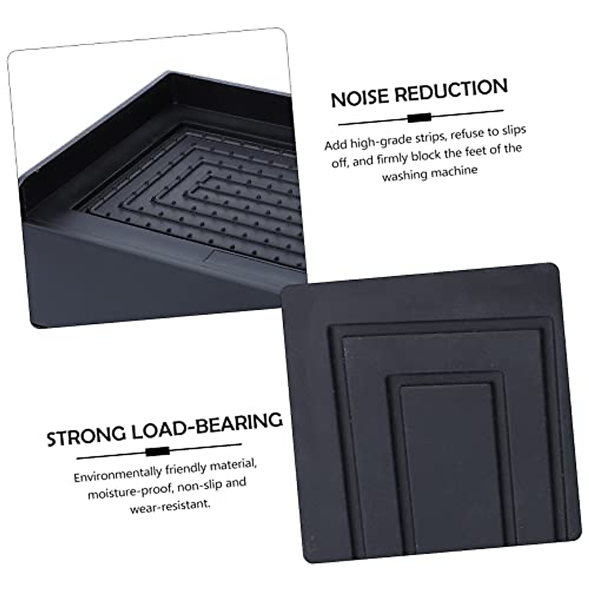 Angoily 2pcs Furniture Heightening Pads Floor Sofa Black Furniture Home Furniture Chair Foot Riser Pad Floor Drying Fan Washing Machine Foot Riser Pad Non-Skid Fridge Mats Fridge Foot Mats