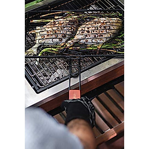 Charcoal Companion CC3150 Flexi Non-Stick Basket with Folding Handle for Easier Storage, Perfect for Grilling Fish, Steaks & More