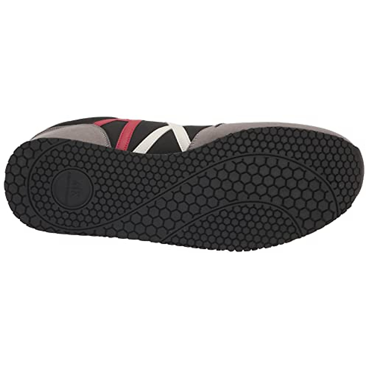 A|X ARMANI EXCHANGE Men's Retro Trainer Sneaker, Shark + Black, 12