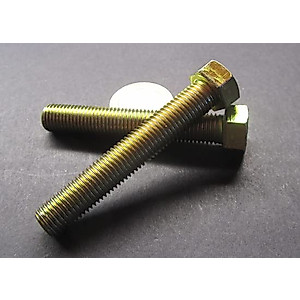 Class 8.8 Yellow Zinc Steel Bolts FT M8 x 1.25 mm x 60 mm Long 5 pcs