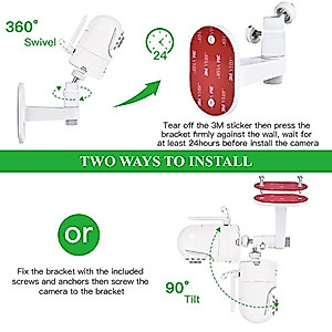 Adjustable Baby Monitor Wall Mount for Infant Optics DXR-8 and DXR-8 Pro Baby Monitor, Perfect View Angle and Easy Installation Without Drilling