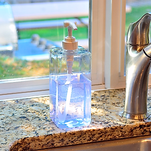 Youngever 3 Pack Pump Bottles for Shampoo 32 Ounce (1 Liter), Square Empty Shampoo Pump Bottles, Plastic Cylinder with Lockdown Leak Proof Pumps