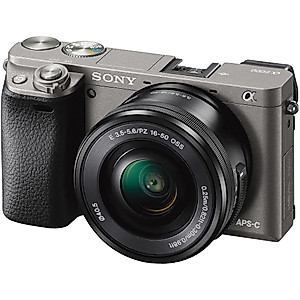 Sony Alpha a6000 Mirrorless Digital Camera with 16-50mm Lens (Graphite) (ILCE6000L/H) + Sigma 24-70mm f/2.8 Lens (578965) + Filter Kit + Bag + 64GB Card + NPF-W50 Battery + More (Renewed)